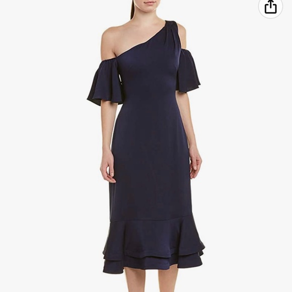 Shoshanna | Dresses | Shoshanna Womens Jules Oneshoulder Two Tier ...